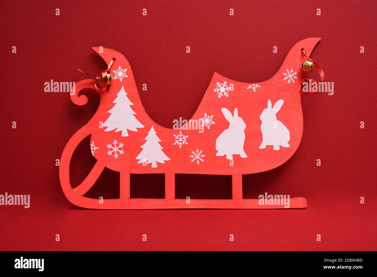 Isolated christmas sledge on hi-res stock photography and images - Alamy