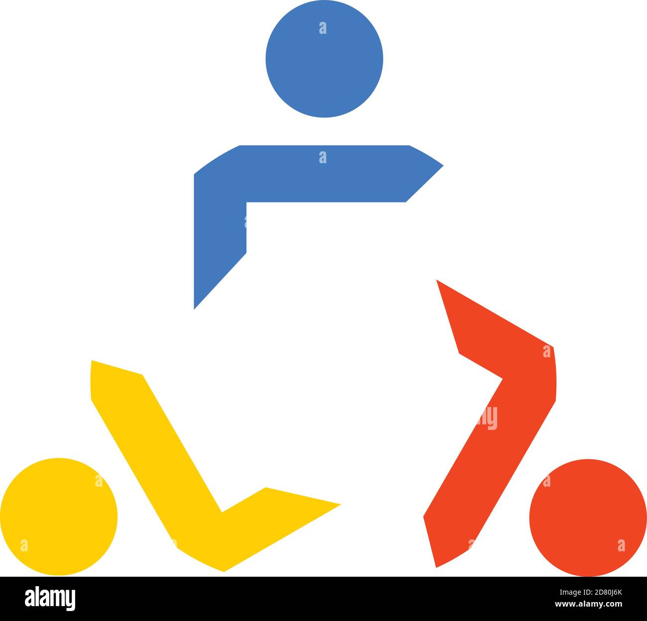 Teamwork people trio, vector graphic Stock Vector Image & Art - Alamy