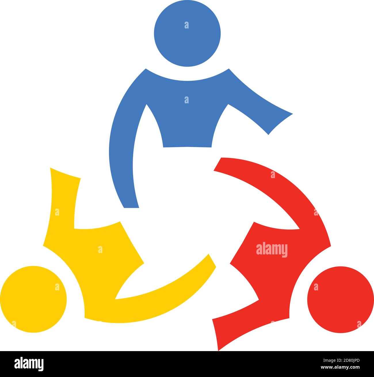 Teamwork people trio, vector graphic Stock Vector Image & Art - Alamy