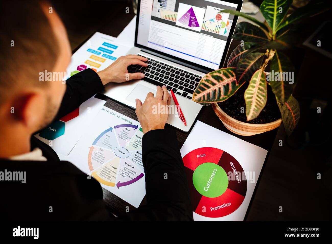 marketing product manager holding marketing promotion plan Stock Photo ...