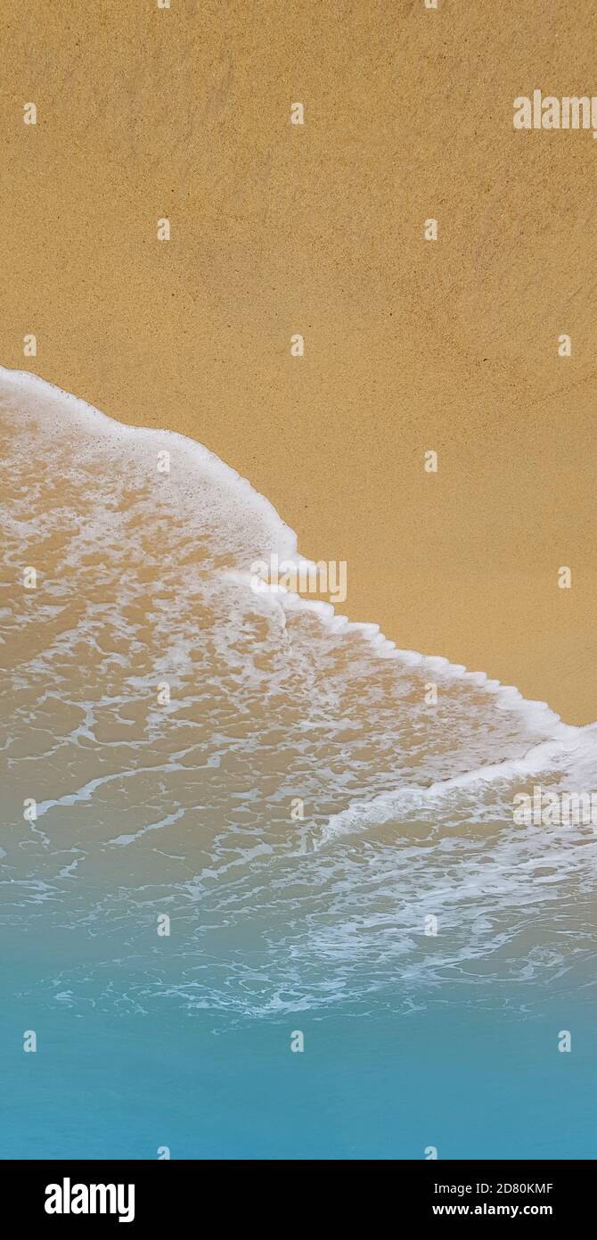 Texture background with surf, sea water and sand on the beach Stock ...