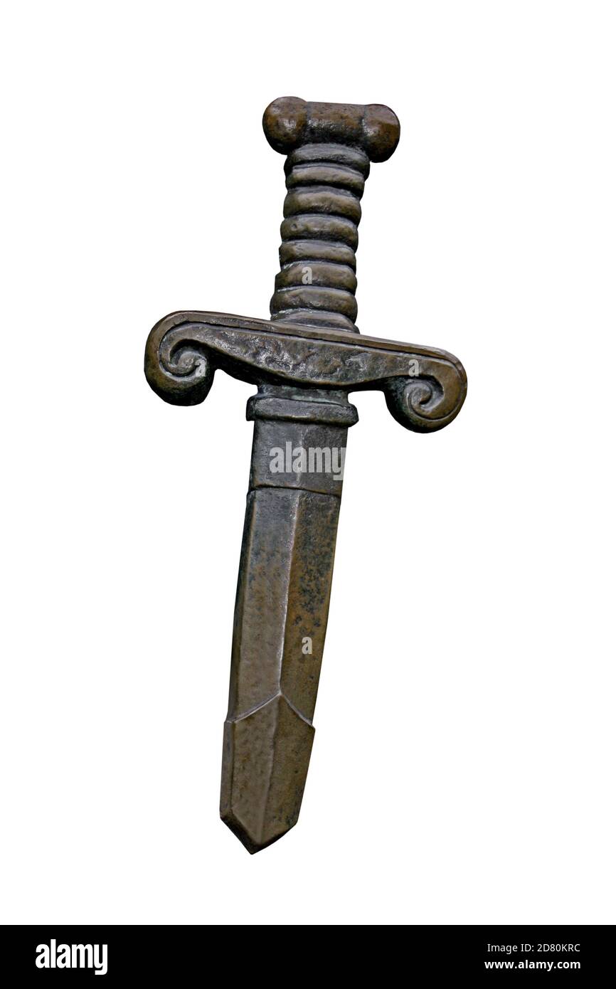 A Vintage Solid Metal Medieval Fighting Dagger Stock Photo - Alamy