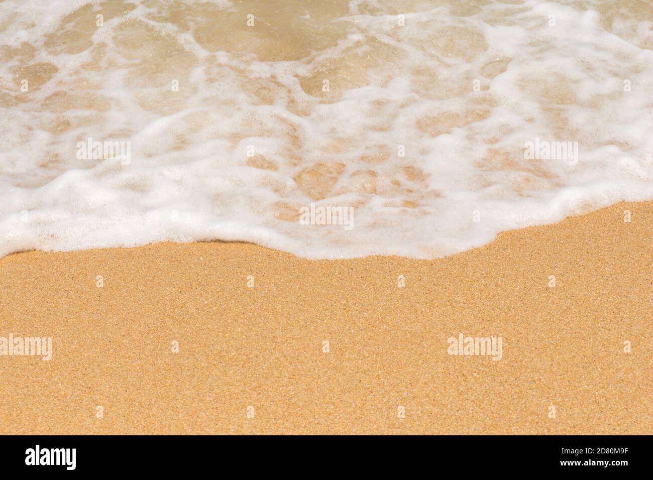 Texture background with surf, sea water and sand on the beach Stock ...