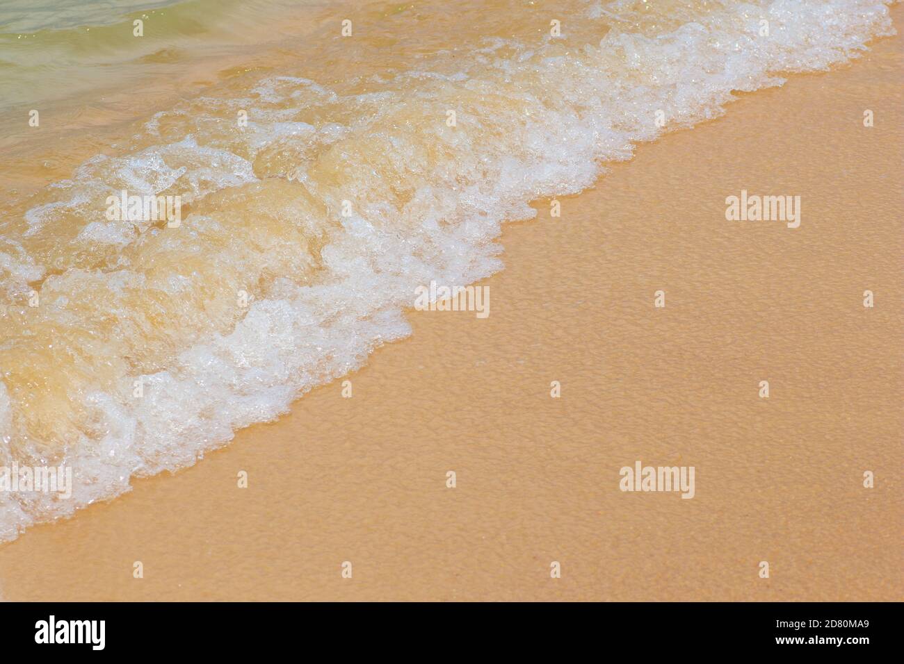 Texture background with surf, sea water and sand on the beach Stock ...