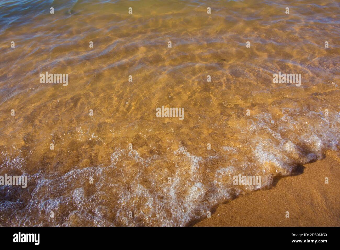 Texture background with surf, sea water and sand on the beach Stock ...