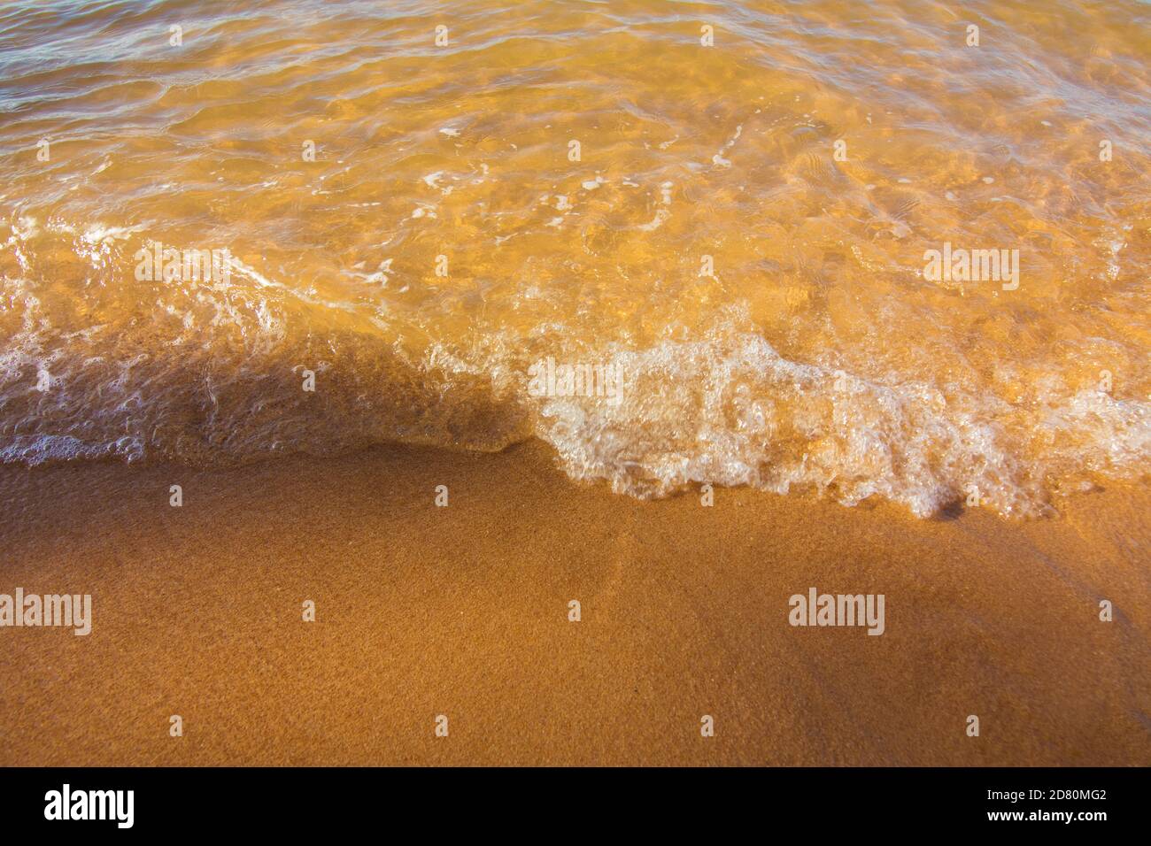 Texture background with surf, sea water and sand on the beach Stock ...