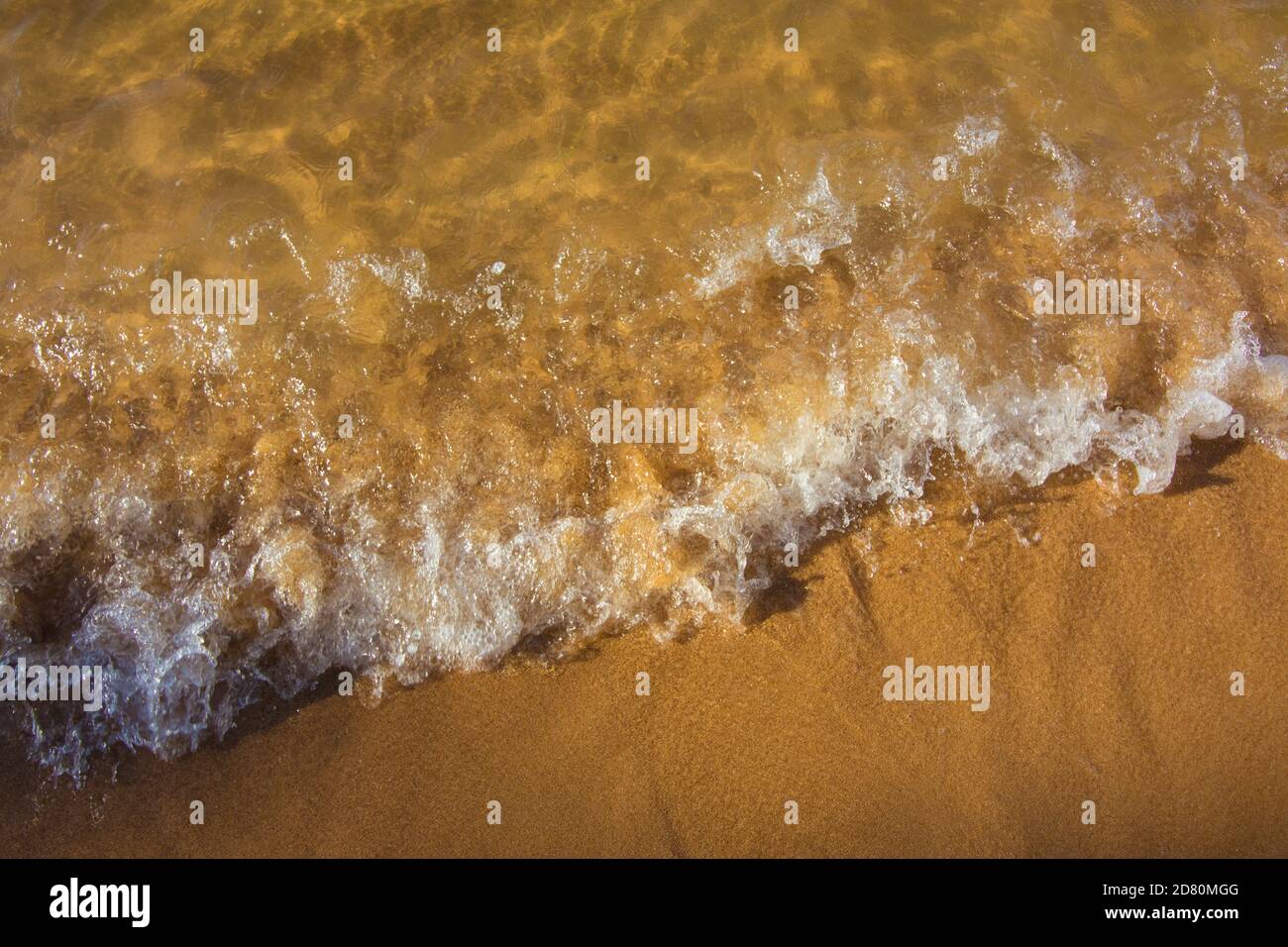 Texture background with surf, sea water and sand on the beach Stock ...