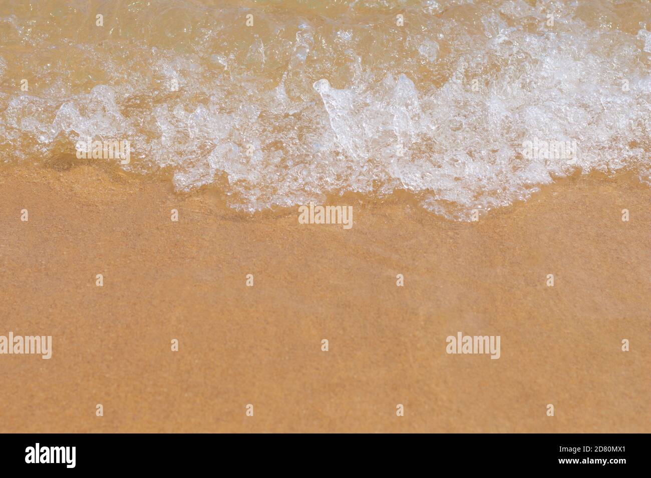 Texture background with surf, sea water and sand on the beach Stock ...