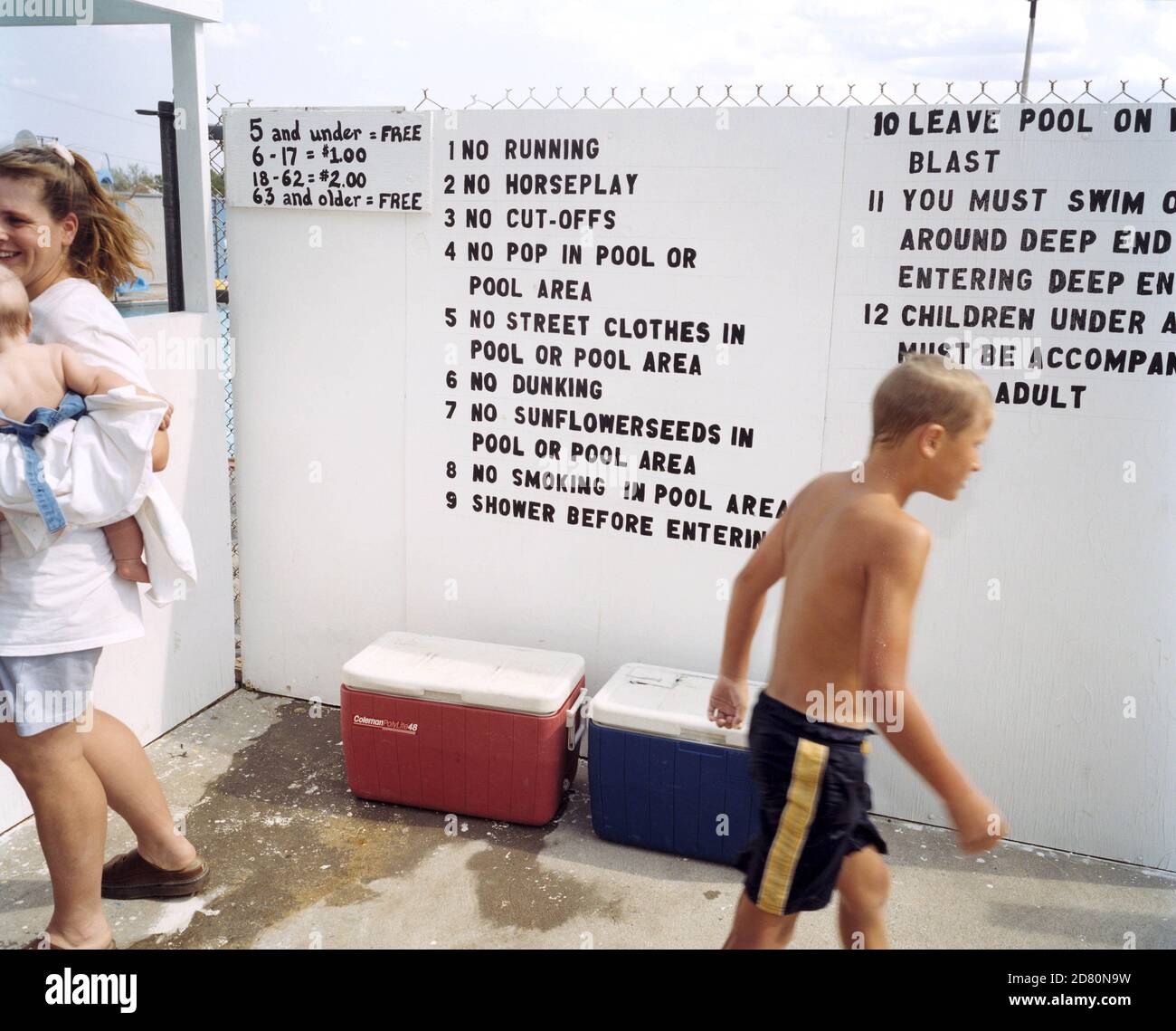 Open air swimming pool, Faith 2002 Stock Photo - Alamy