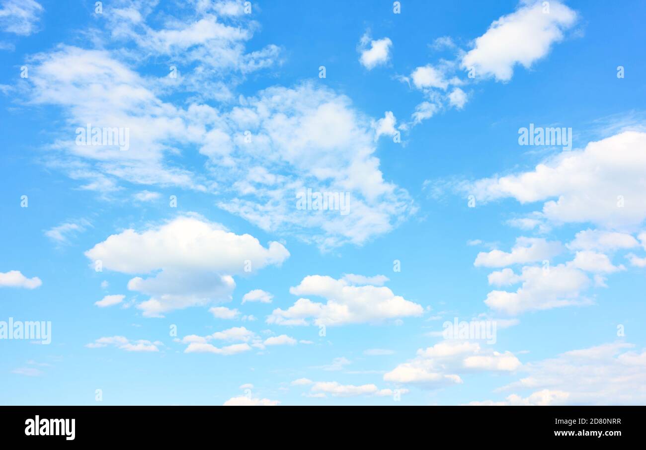 Good weather - Light blue sky with white clouds, may be used as ...