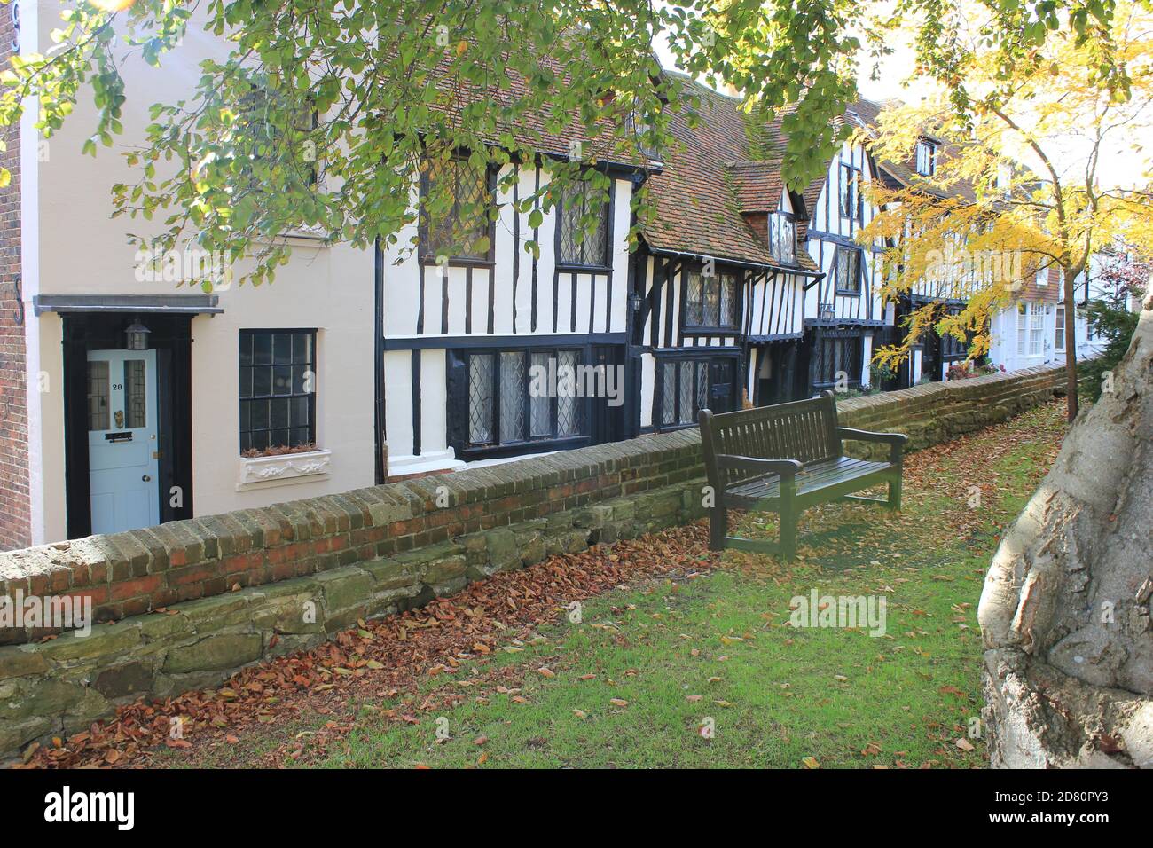 Rye, East Sussex, UK - 10/02/2020: Church Square in old town part of ...