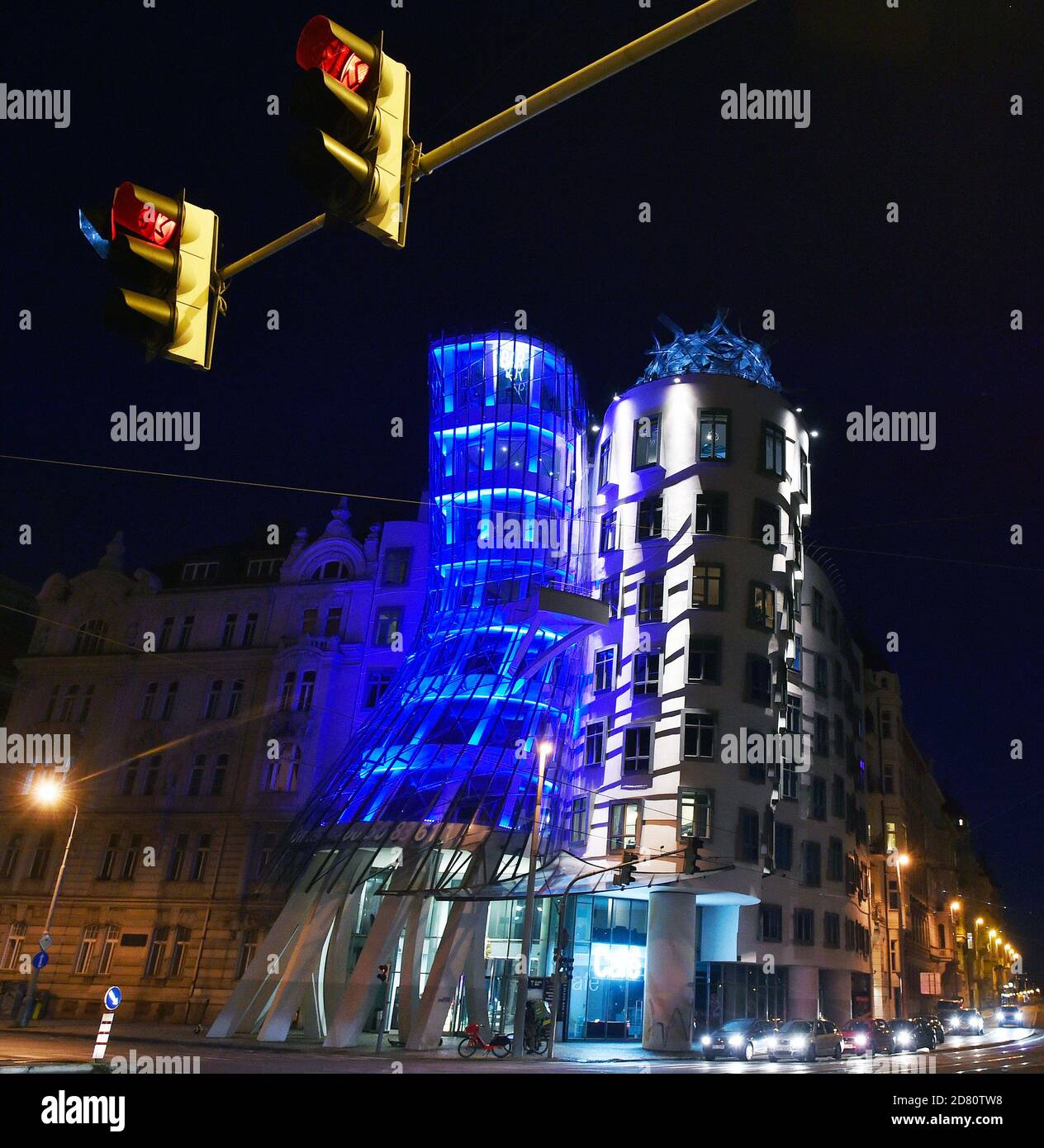 Prague, Czech Republic. 24th Oct, 2020. The Dancing House is ...