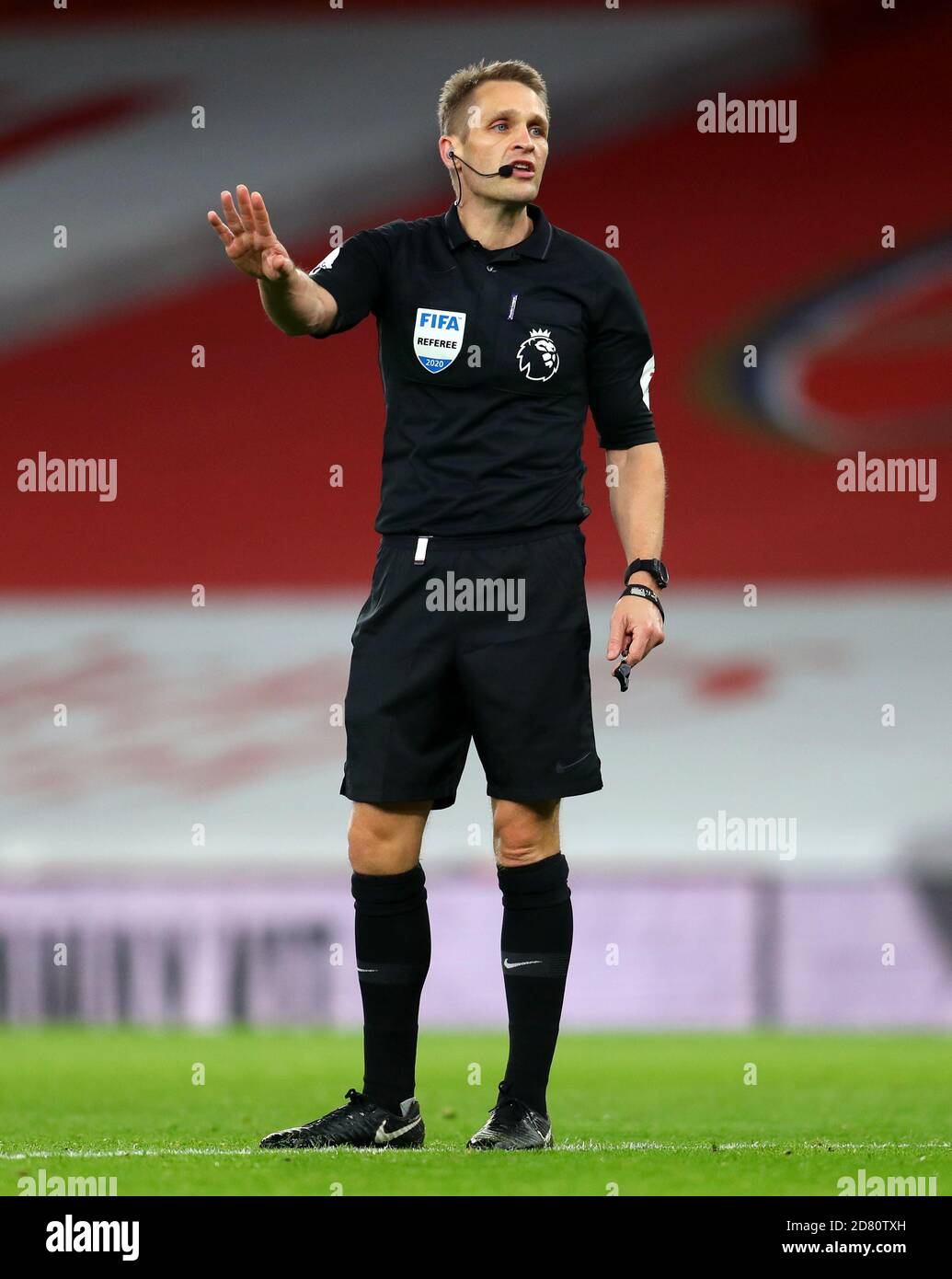 Referee Craig Pawson during the Premier League match at the Emirates ...