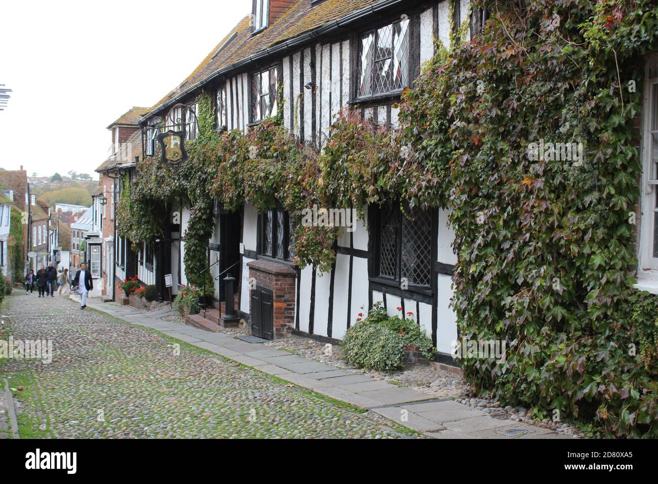 The medieval Mermaid Inn built in 1420 along Mermaid Street Rye, East ...