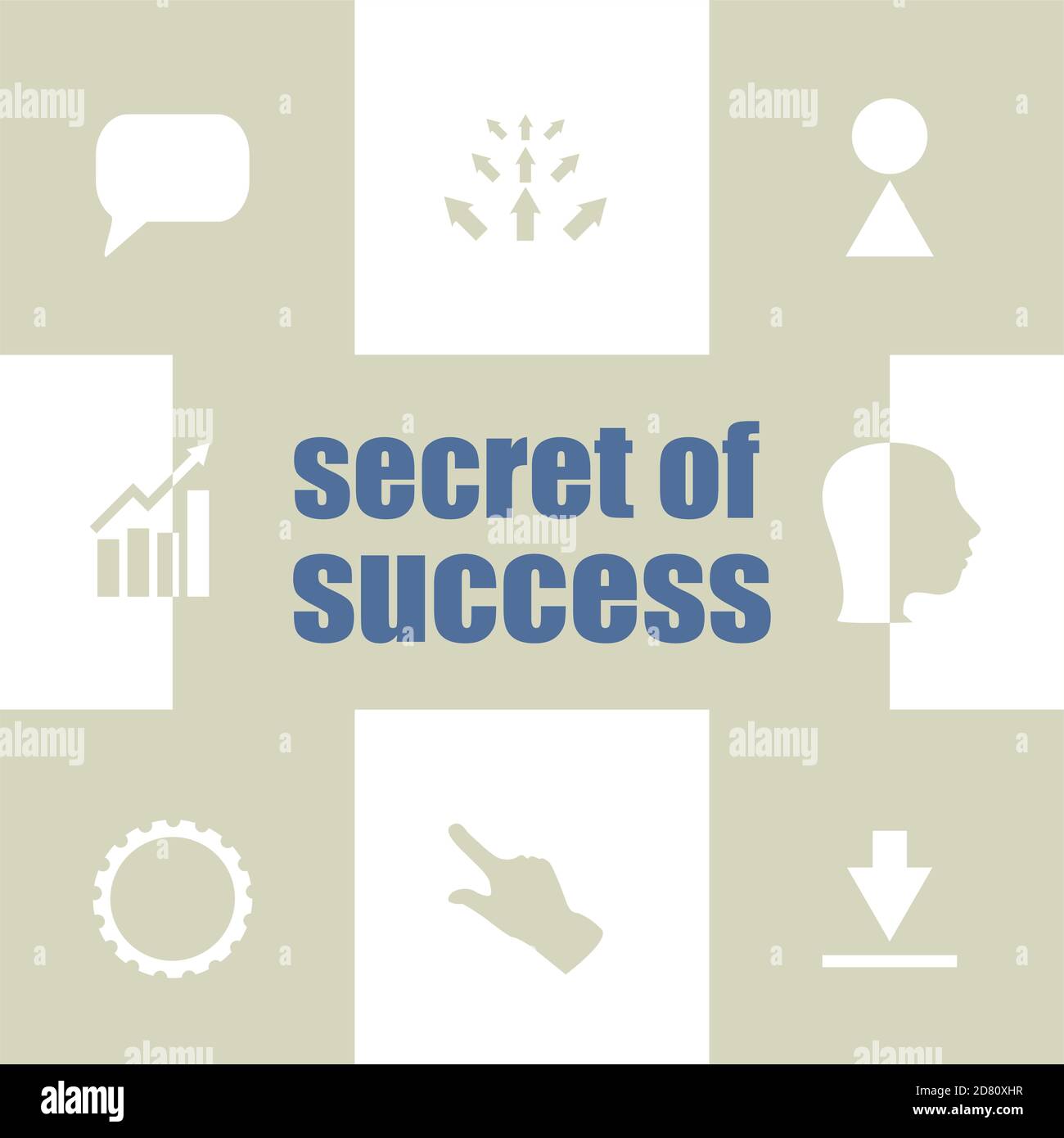 secret of success text. Business concept . Infographic Elements ...