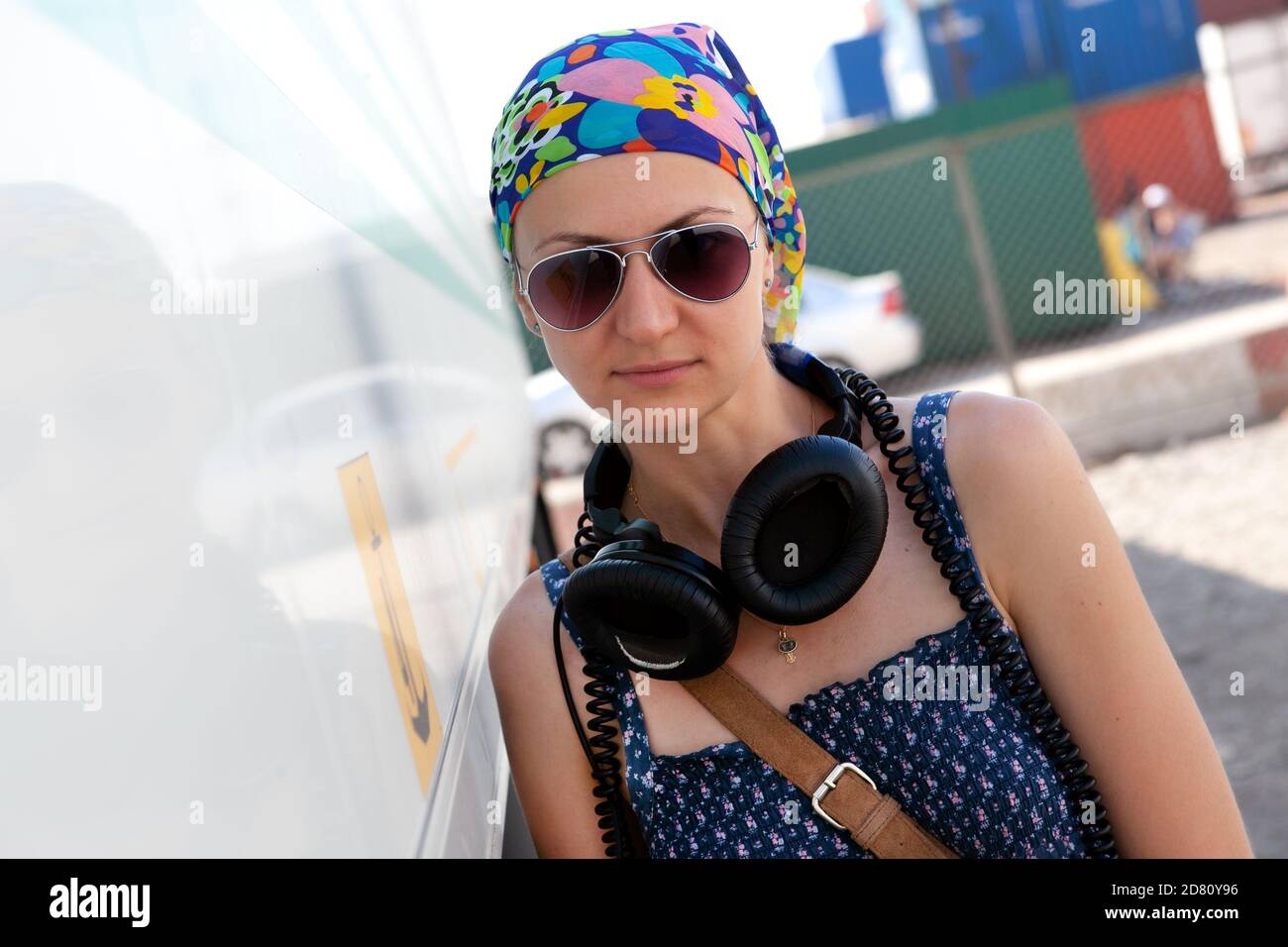 Portrait woman blonde European appearance ethnic in a fun good ...