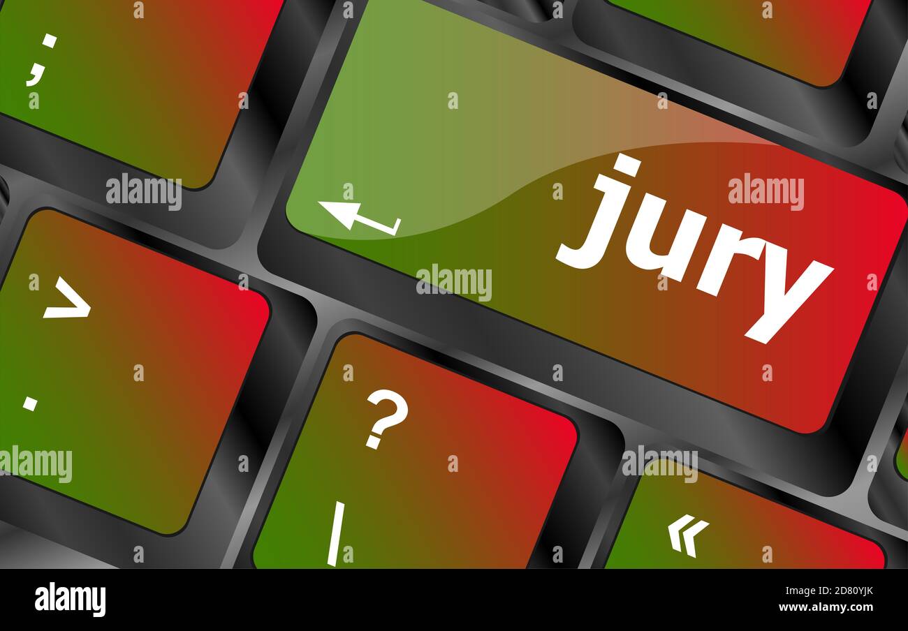 jury word on computer keyboard pc key Stock Photo - Alamy