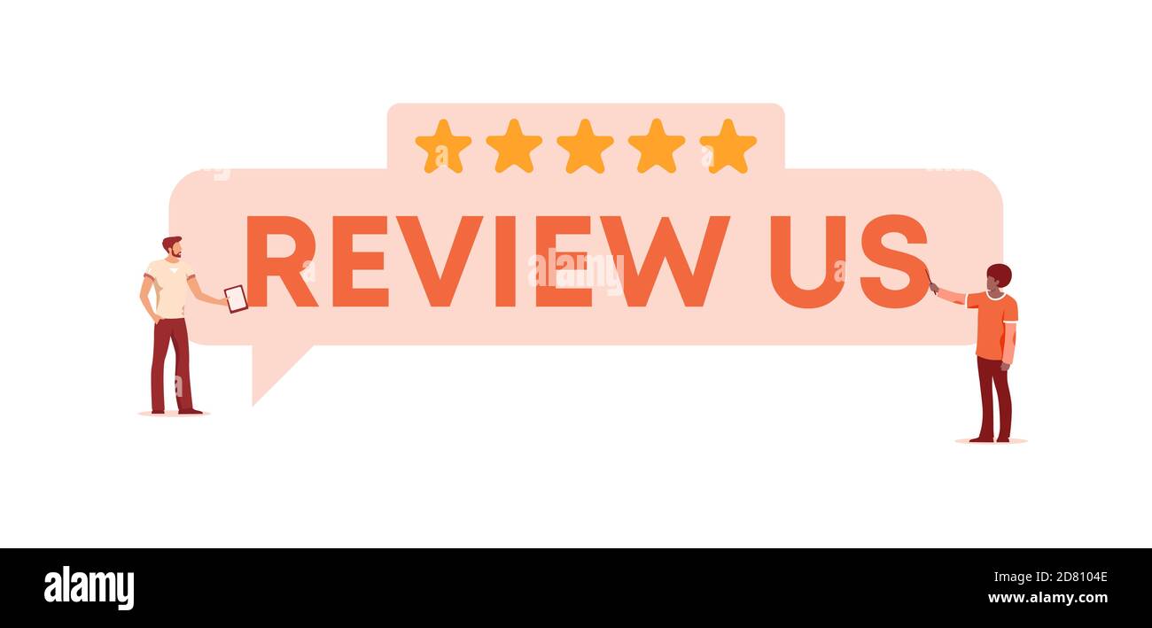 Review us poster. Feedback from customers for rating satisfaction with ...