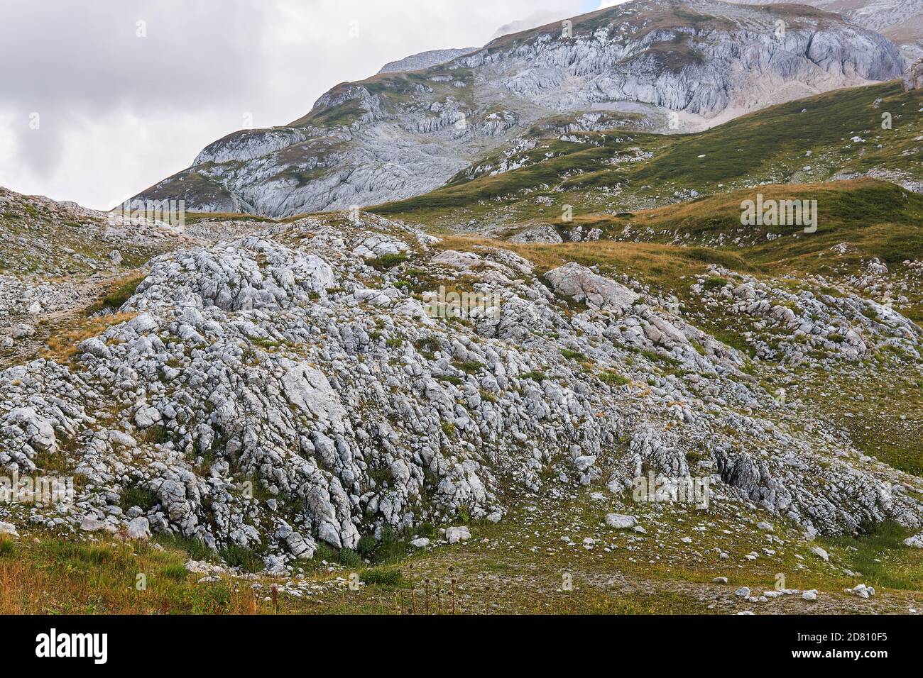 beautiful rocky karst mountain landscape with limestone pavement ...