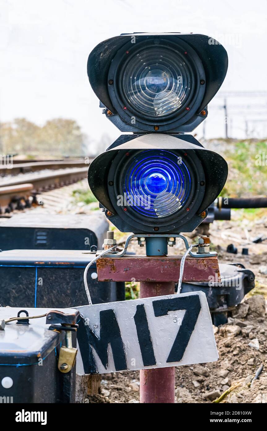 Railway Train Signal Traffic Light High Resolution Stock Photography ...