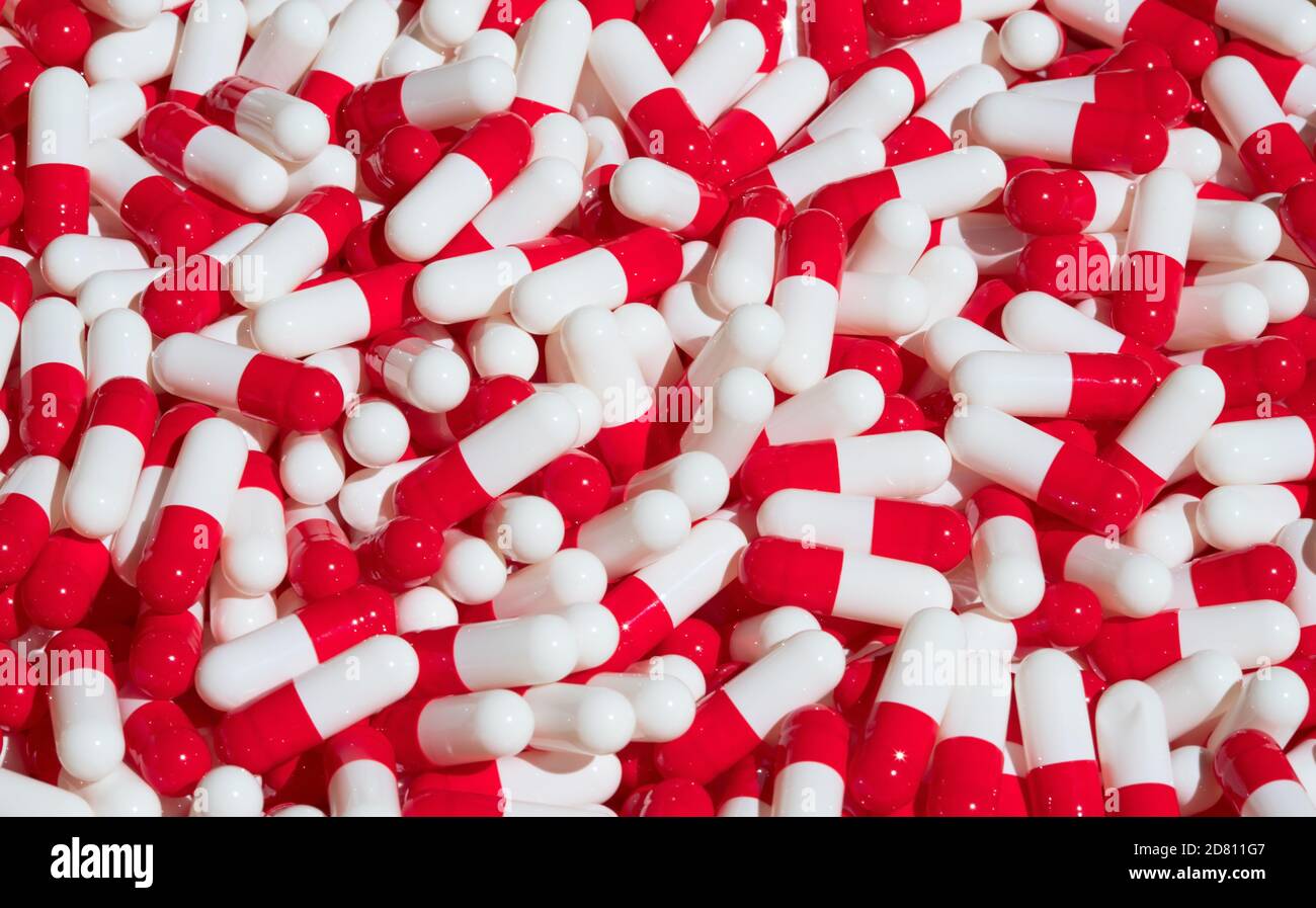 Collection of the colorful capsules with medicines Stock Photo - Alamy