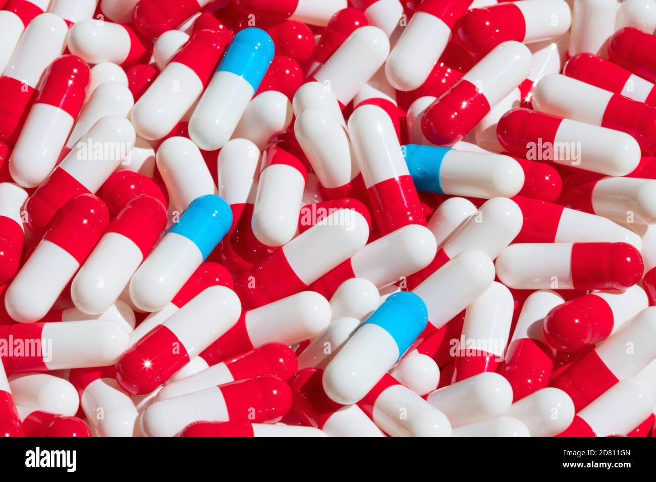 Collection of the colorful capsules with medicines Stock Photo - Alamy