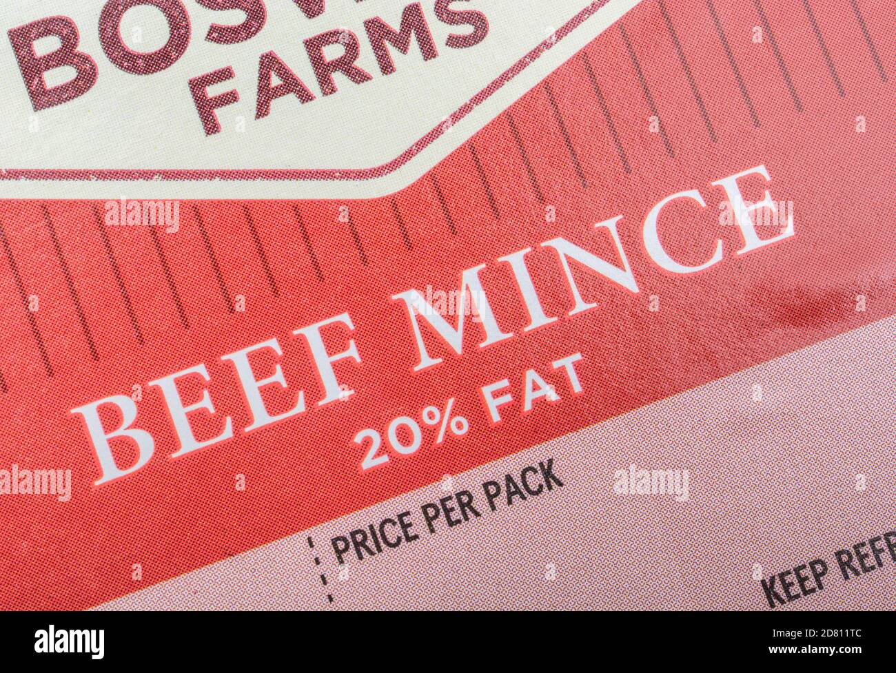 Beef mince food label hi-res stock photography and images - Alamy