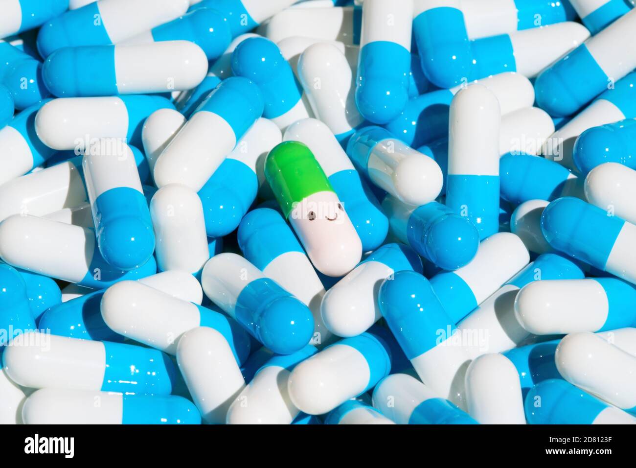Collection of the colorful capsules with medicines Stock Photo - Alamy