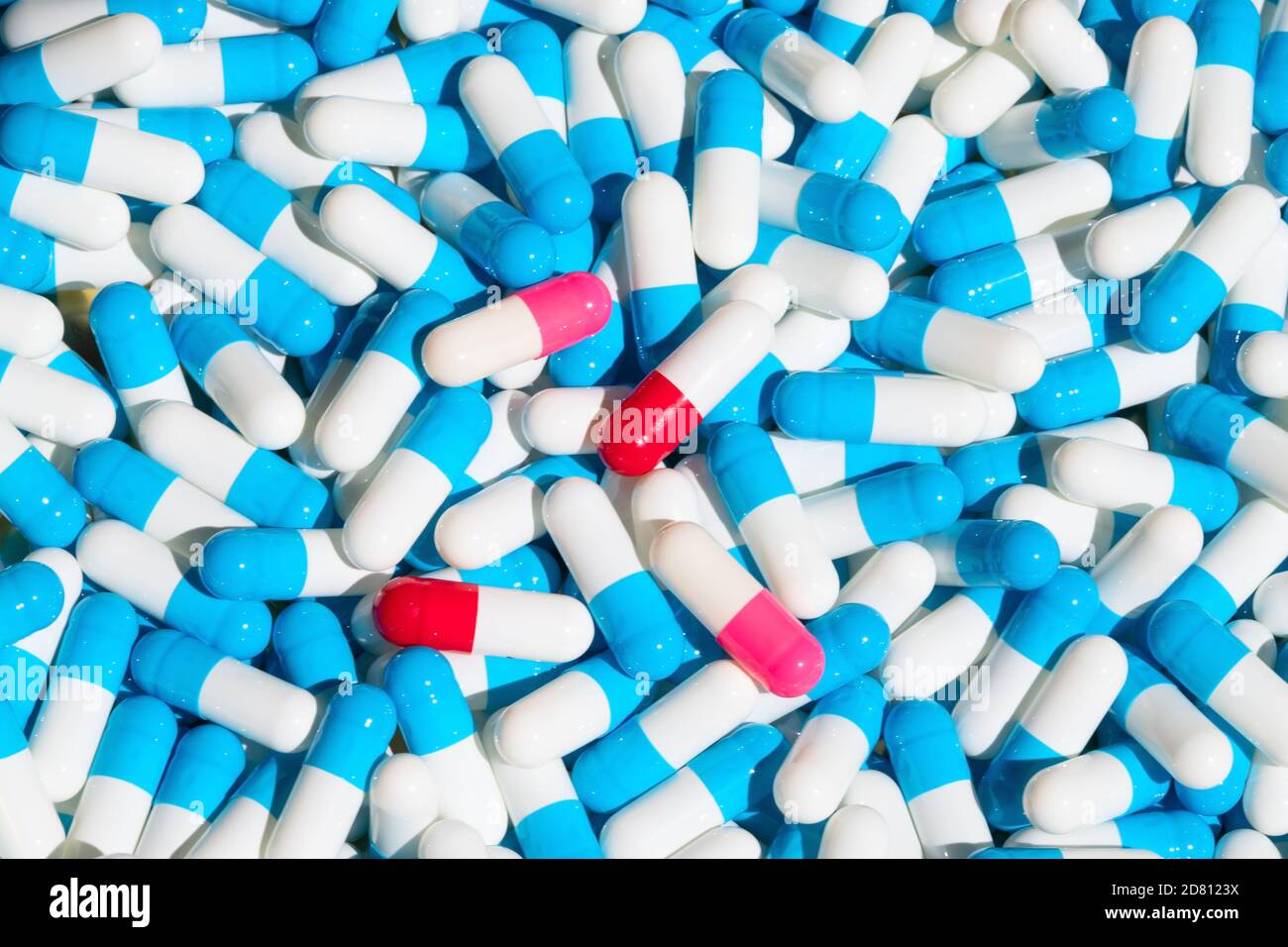 Collection of the colorful capsules with medicines Stock Photo - Alamy