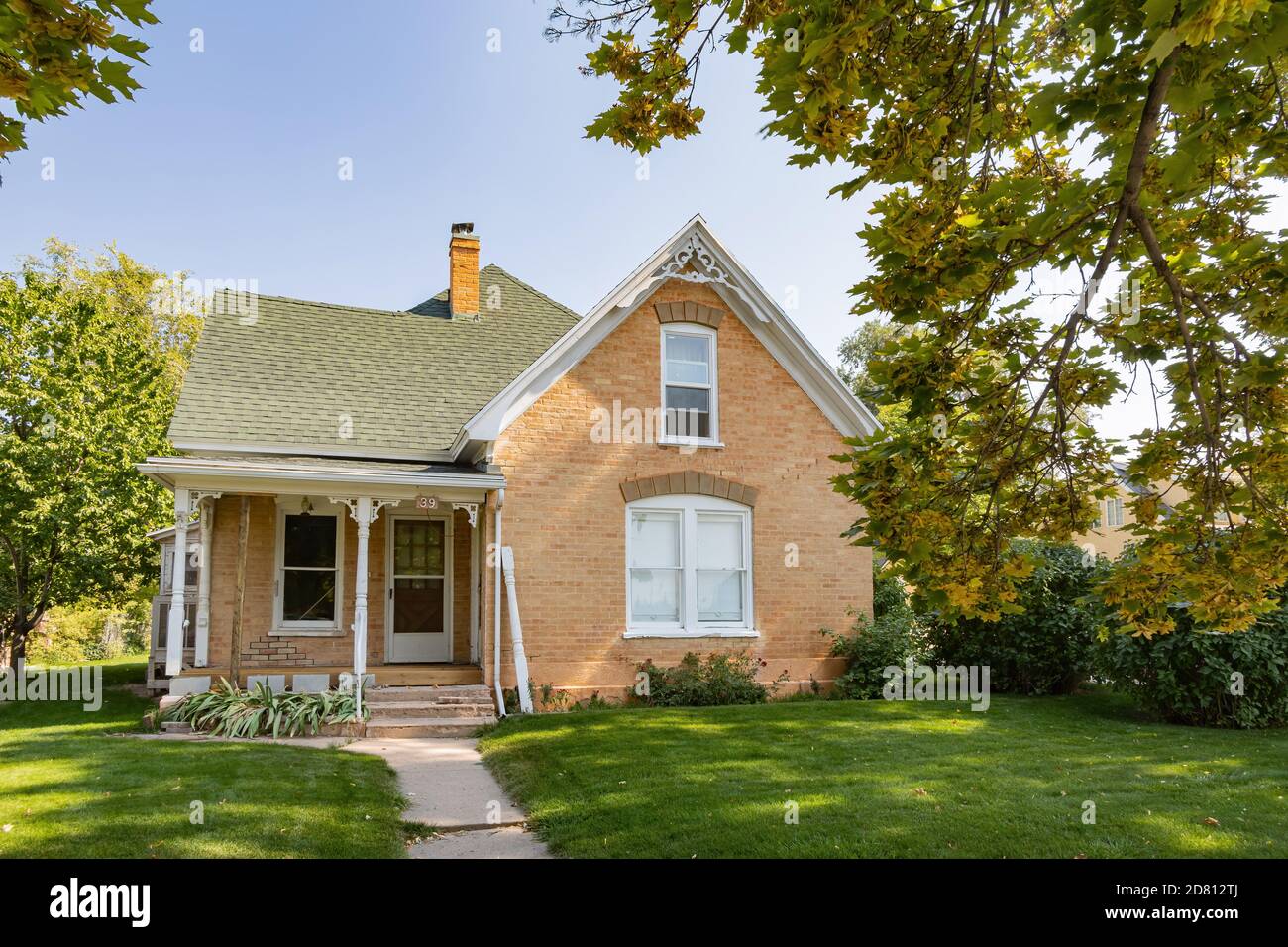 Utah, OCT 6, 2020 - Beautiful fall color around the Parowan town Stock ...