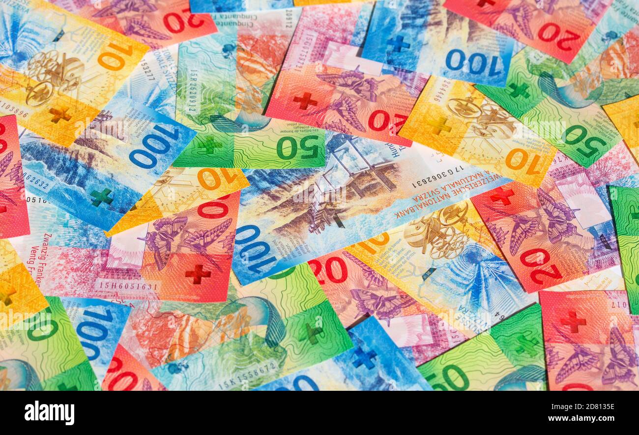 Collection of the new swiss banknotes (issued in 2019 Stock Photo - Alamy