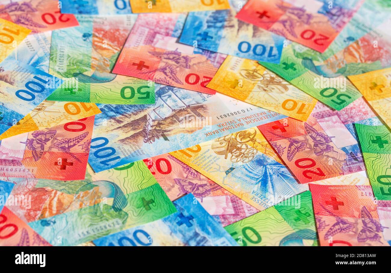 Collection of the new swiss banknotes (issued in 2019 Stock Photo - Alamy