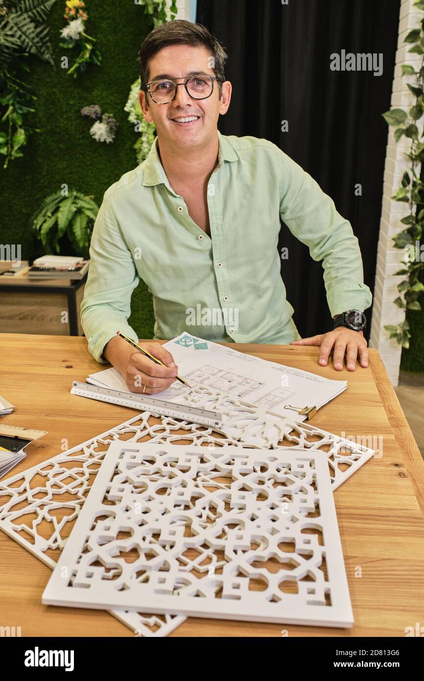 corporate designer portrait on your desk Stock Photo - Alamy