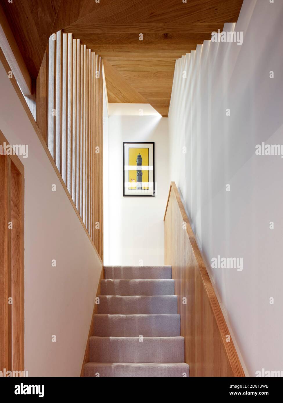 Wooden Staircase. General private home, London, United Kingdom ...
