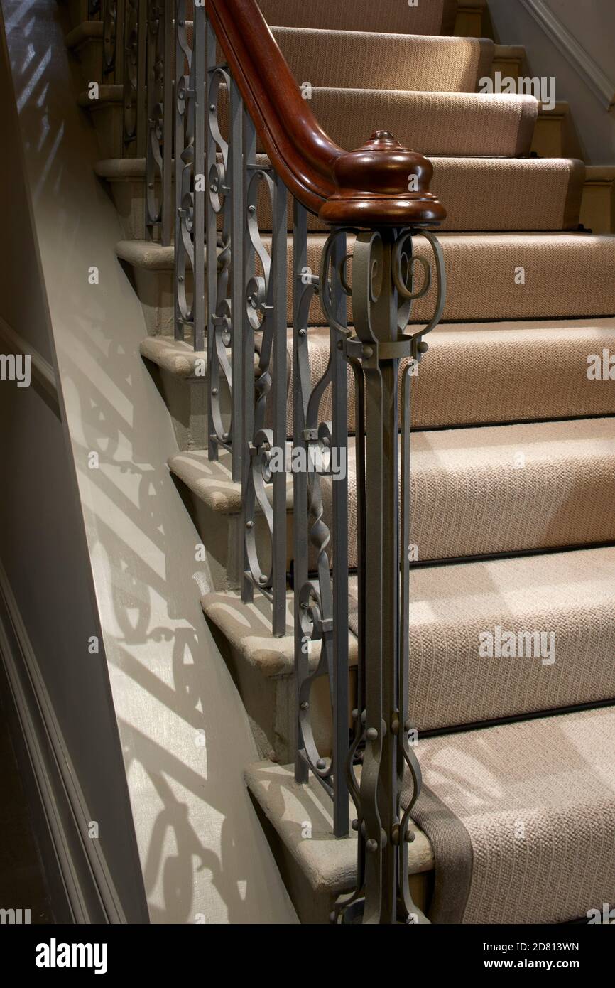 Decorative Iron Staircase. General private home, London, United Kingdom ...