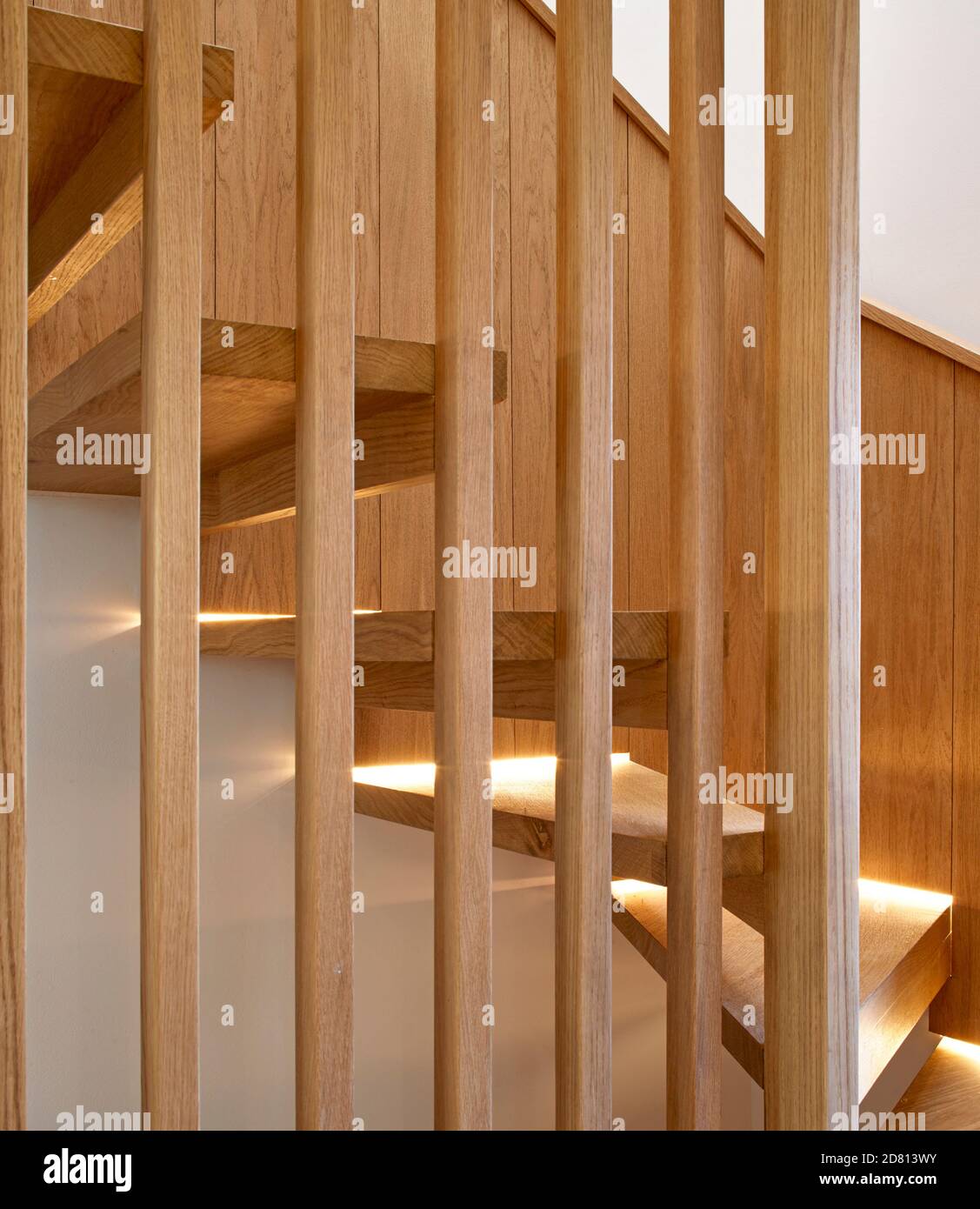 Wooden Staircase. General private home, London, United Kingdom ...