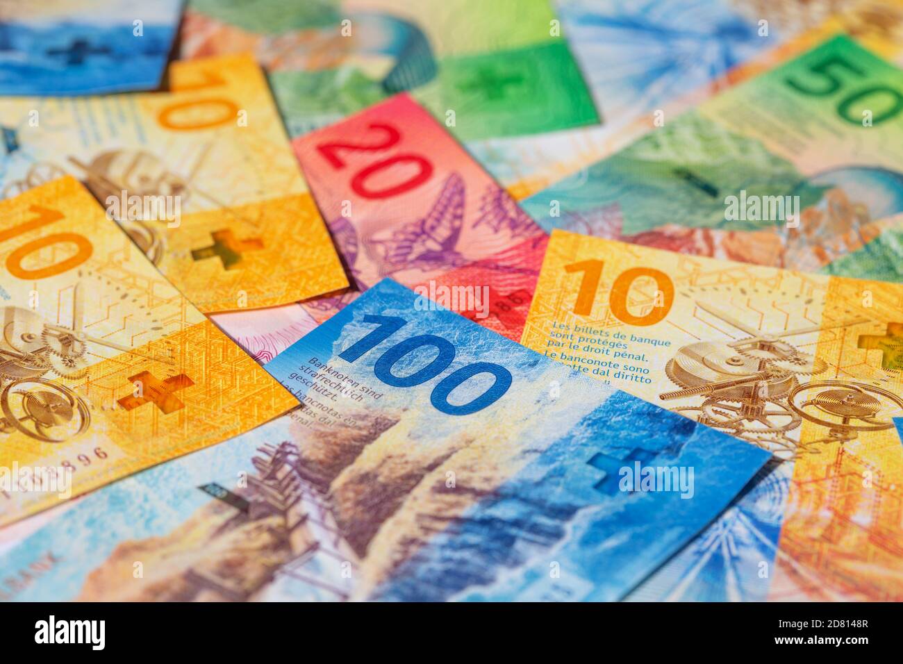 Collection of the new swiss banknotes (issued in 2019 Stock Photo - Alamy