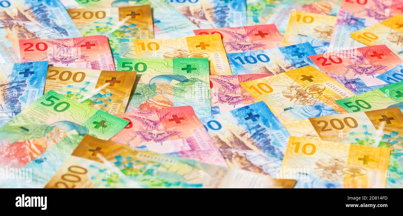 Collection of the new swiss banknotes (issued in 2019 Stock Photo - Alamy