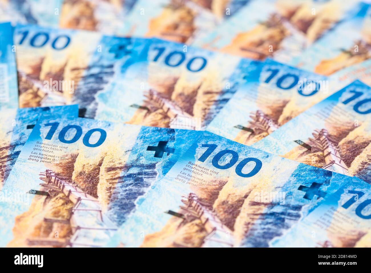 Collection of the swiss banknotes (new release issued in 2017-2019 ...