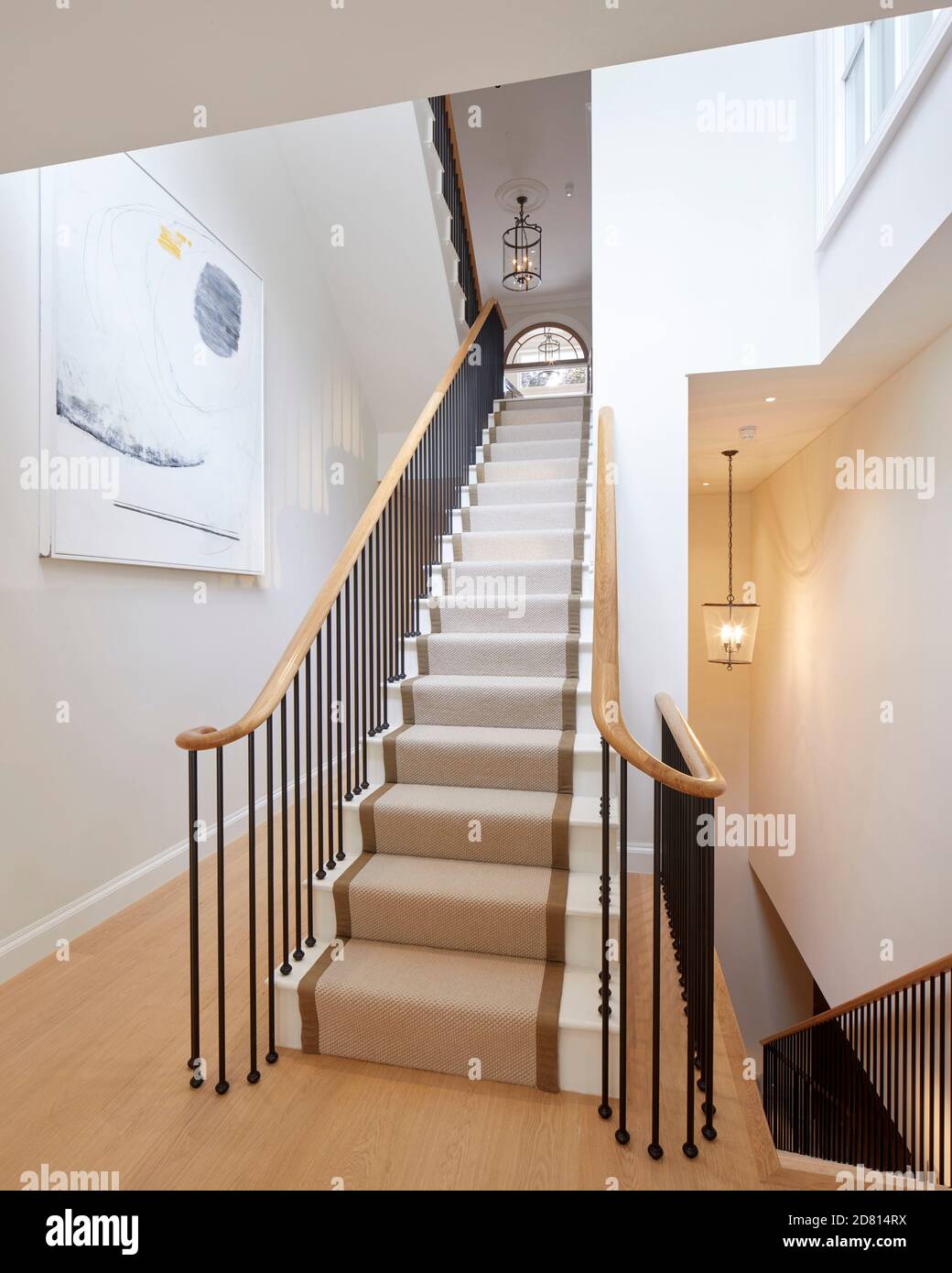 Grand london detached townhouse staircase. General private home, London ...