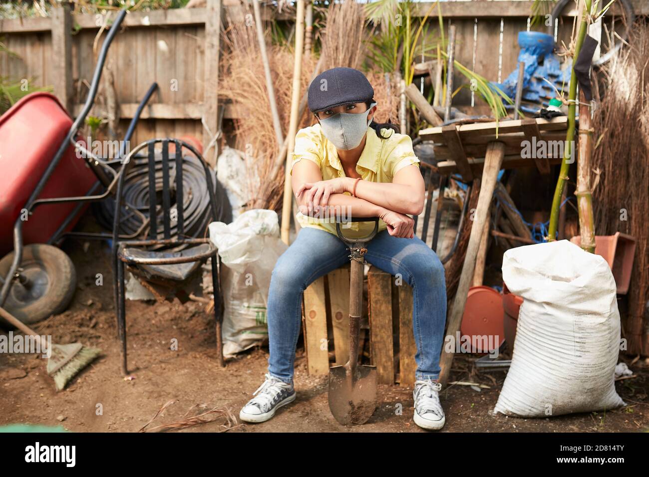 After using mask hi-res stock photography and images - Alamy