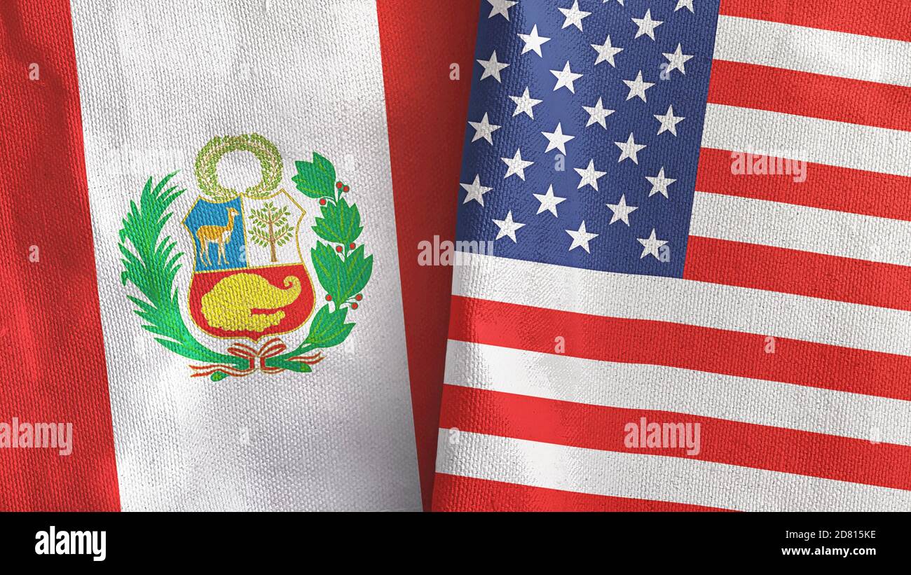 United states of america vs peru flags hi-res stock photography and ...