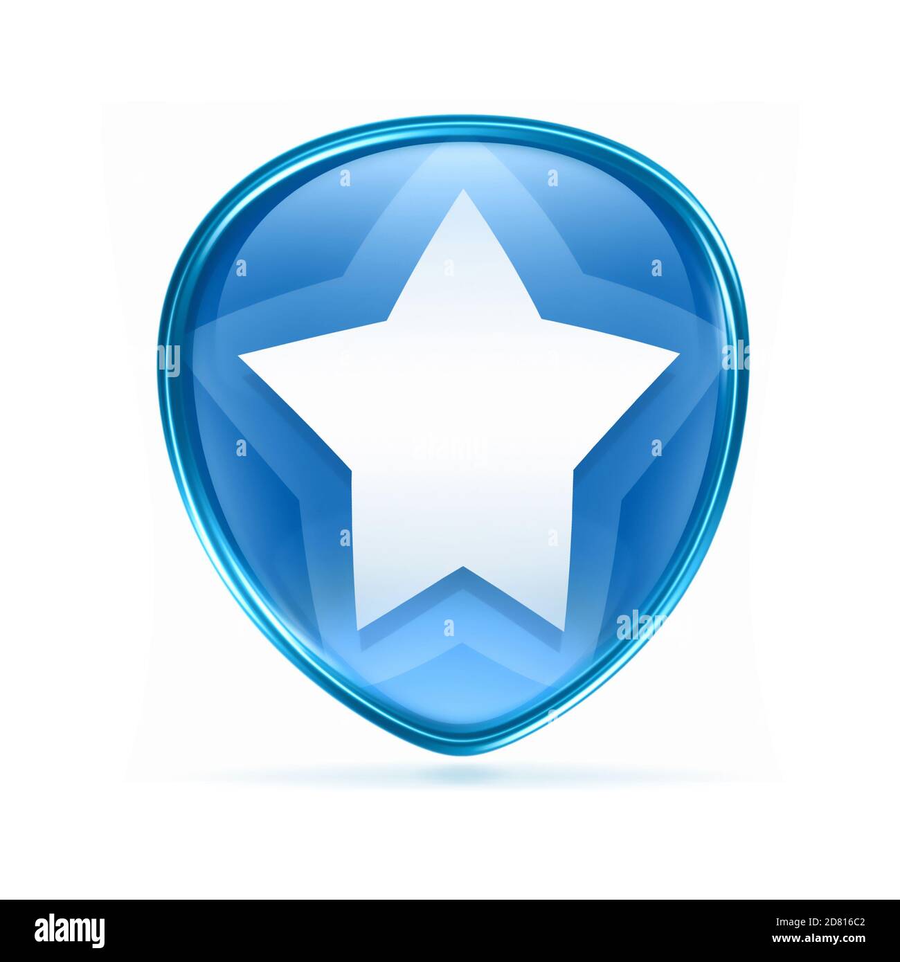 star icon blue, isolated on white background Stock Photo - Alamy