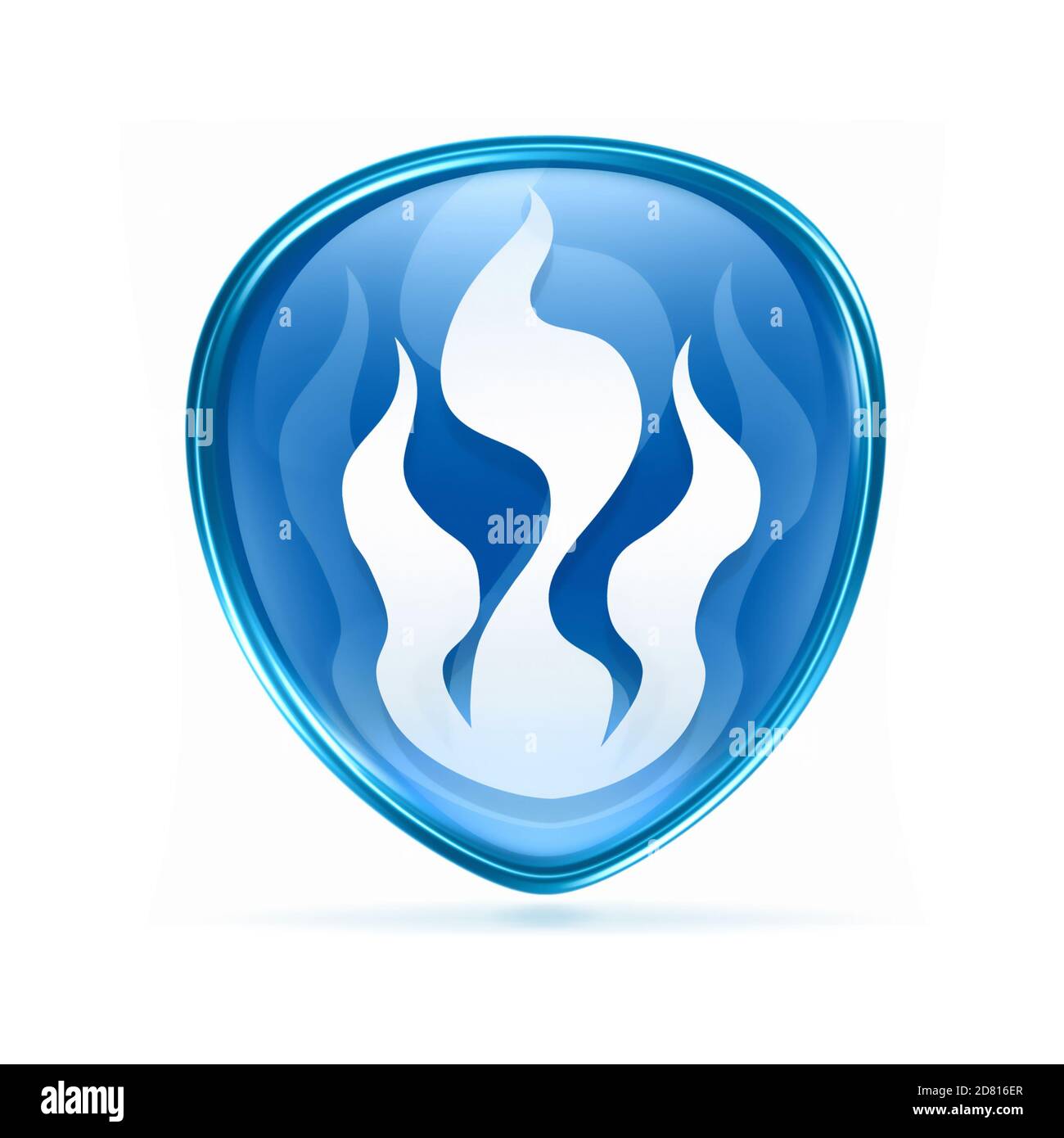 Industry warning sign blue, isolated on white background Stock Photo ...