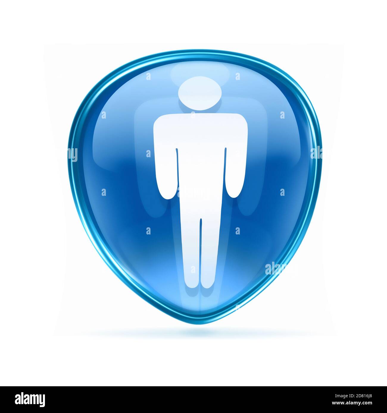 men icon blue, isolated on white background Stock Photo - Alamy