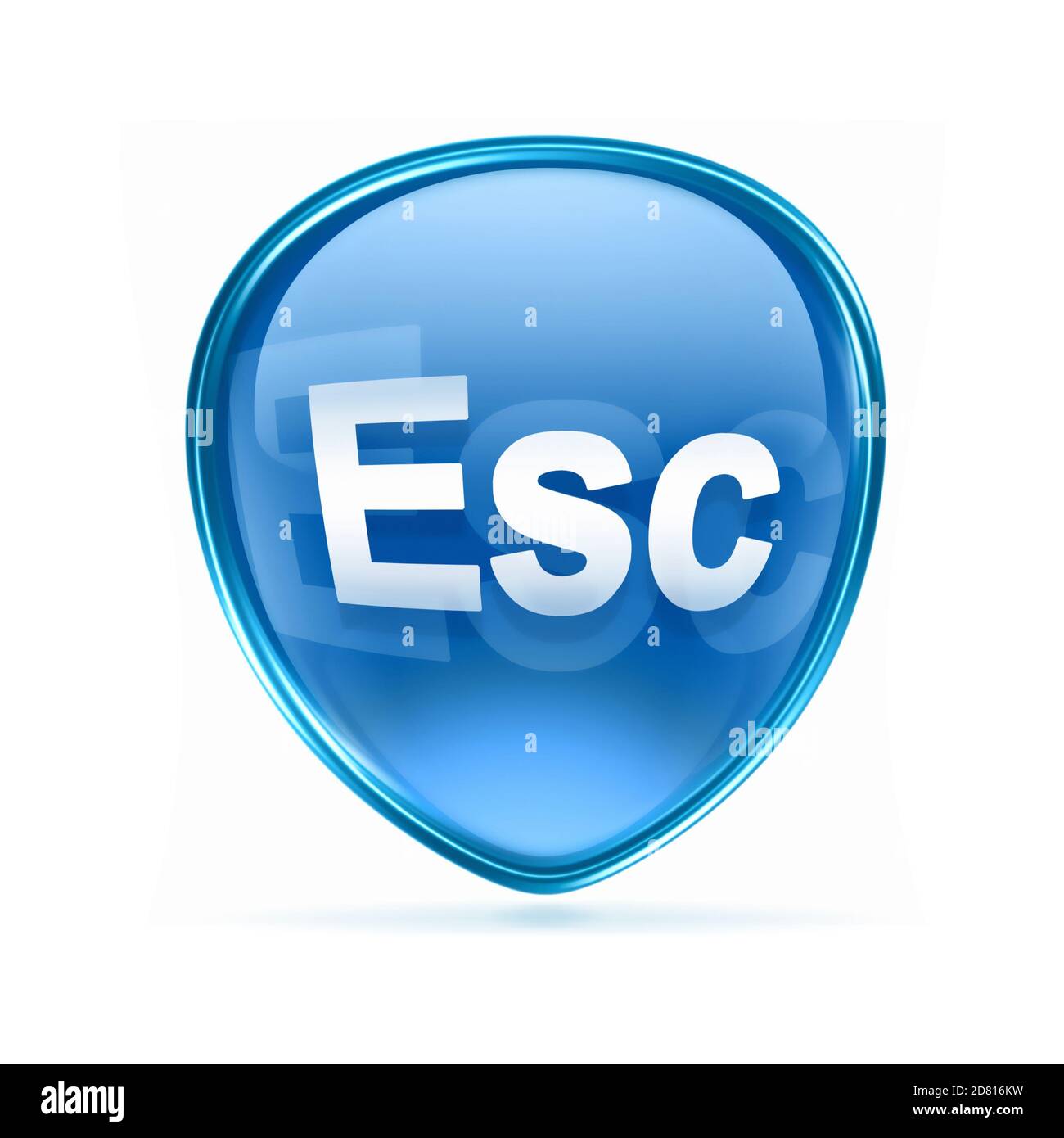 Esc icon blue, isolated on white background Stock Photo - Alamy