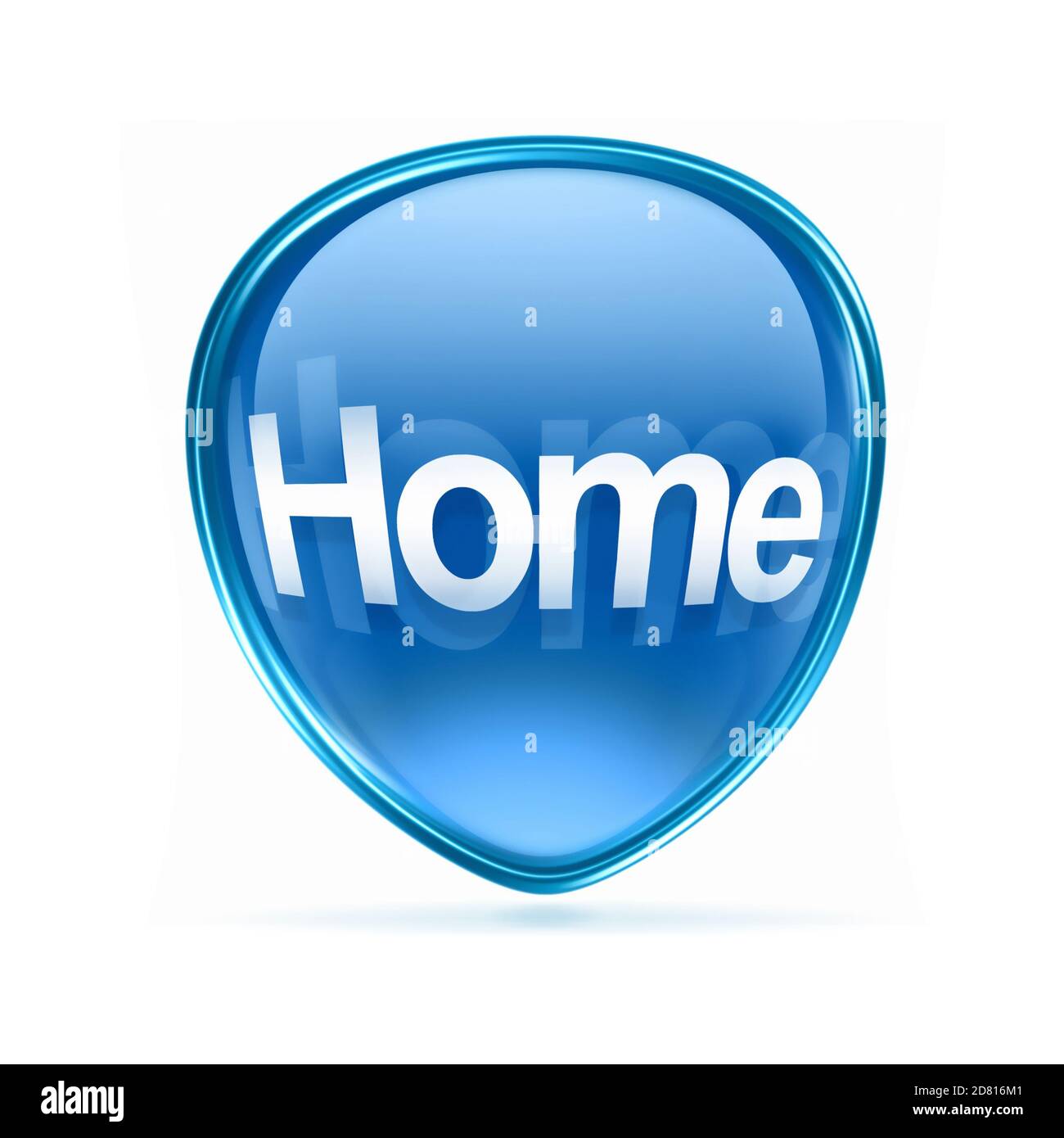 home icon blue, isolated on white background Stock Photo - Alamy
