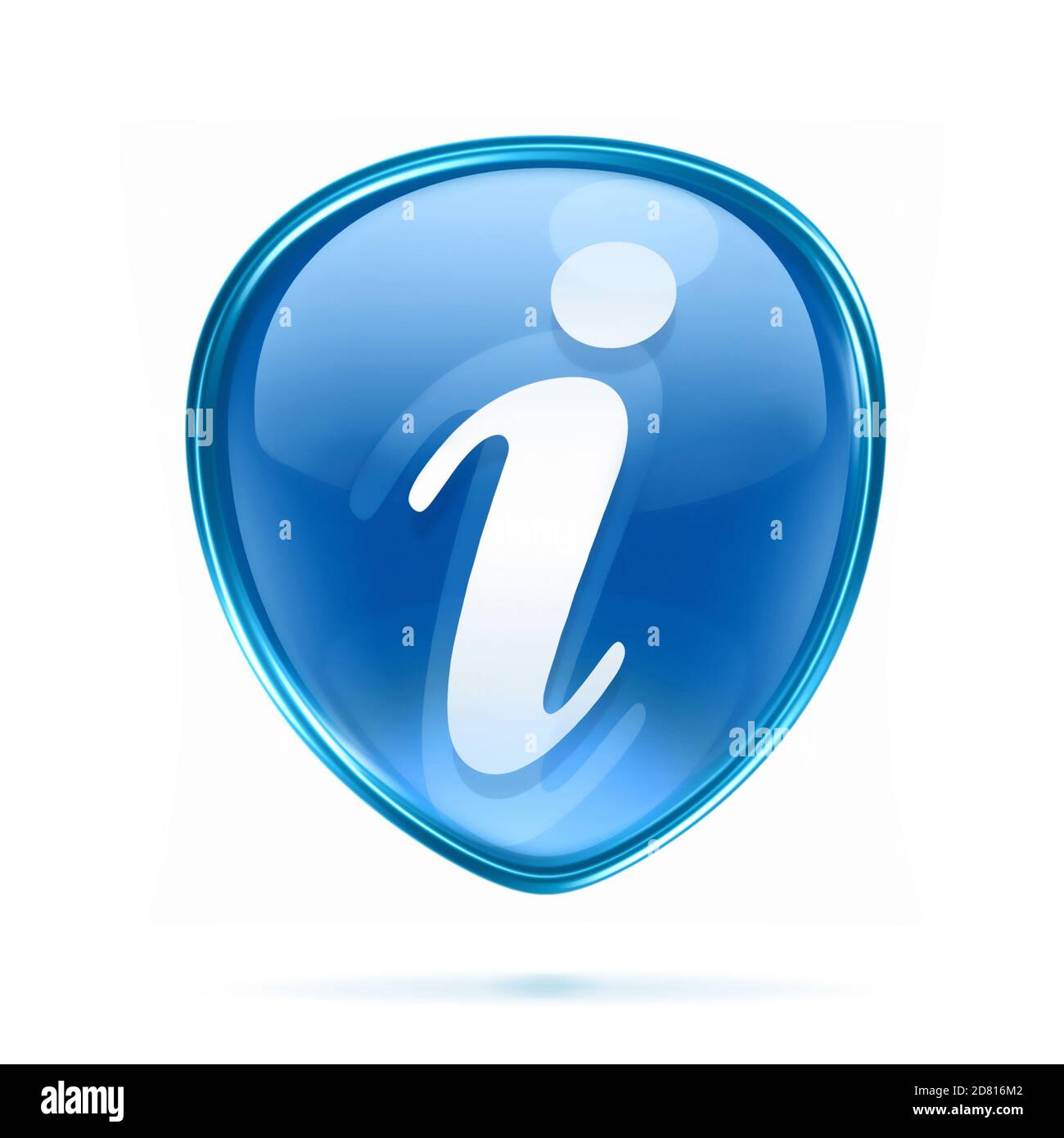 information icon blue, isolated on white background Stock Photo - Alamy