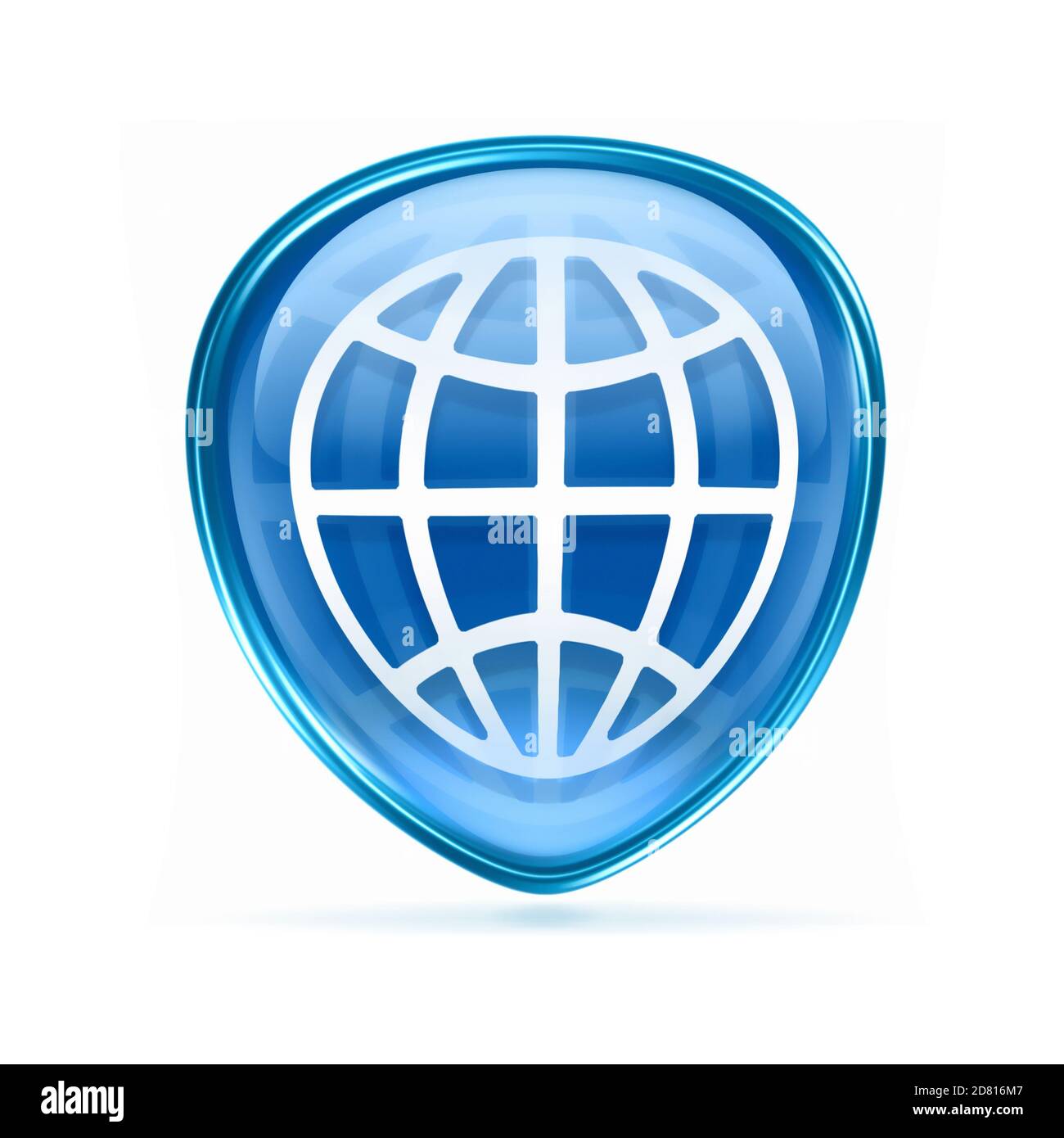 World icon blue, isolated on white background Stock Photo - Alamy