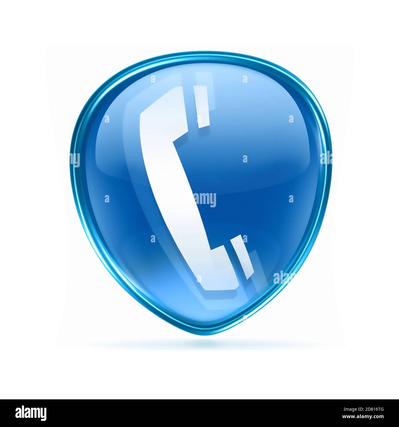 Phone icon blue hi-res stock photography and images - Alamy